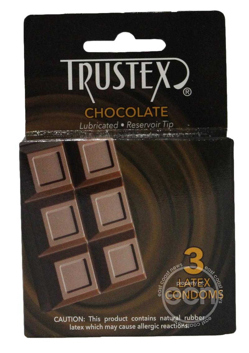 Truste Lubricated Reservoir Tip Flavored Latex Condom Chocolate (3 Per ...